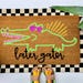 Later Gator Coir Doormat, Colorful Boho Welcome Mat, Eclectic Outdoor ...