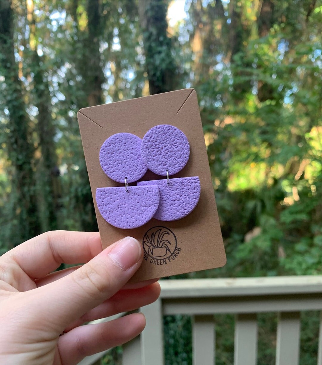 LAVENDER PILEA || Dangle Earrings || Lilac, Lavender Earrings || Purple ...