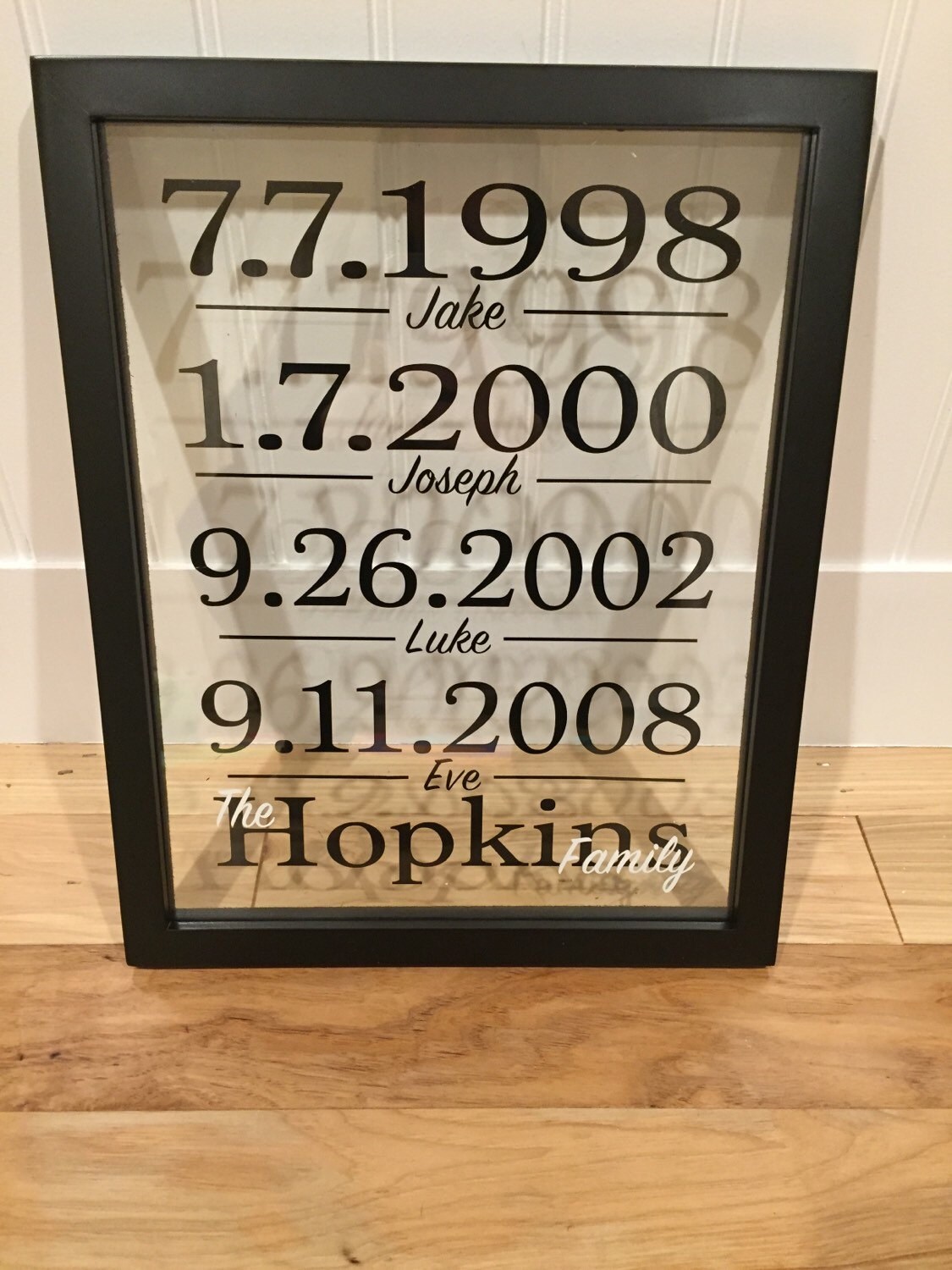 Mother's Day Gift Family Dates Sign - Etsy