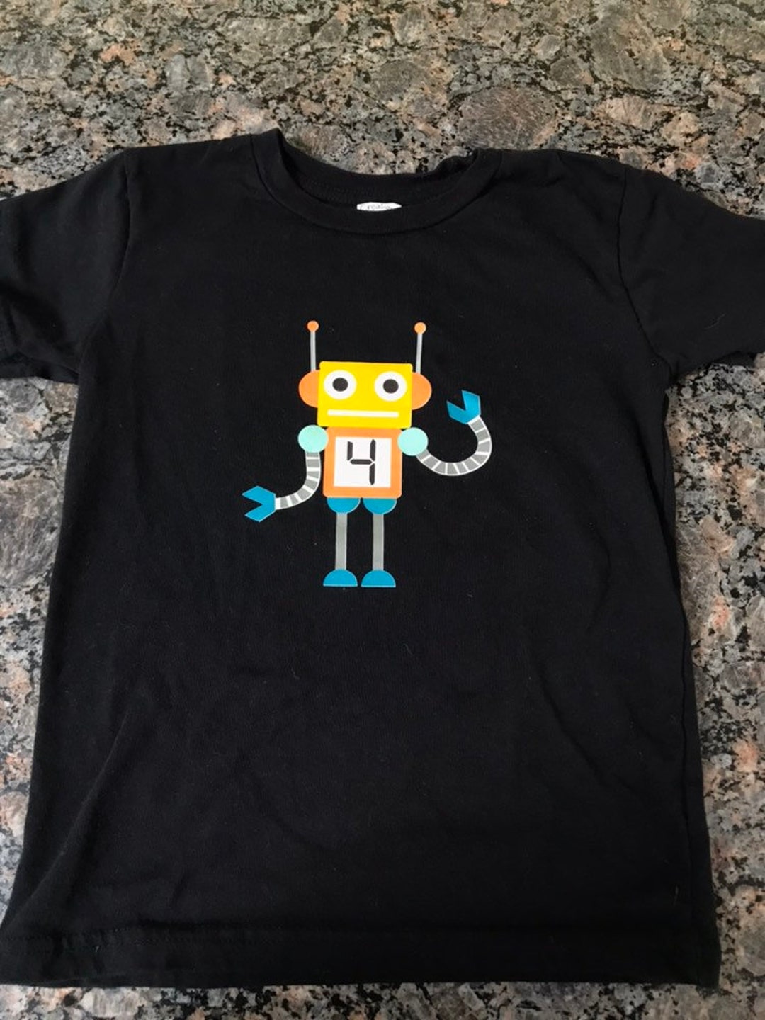 Toddler Kids Robot Birthday Personalized Shirt - Etsy