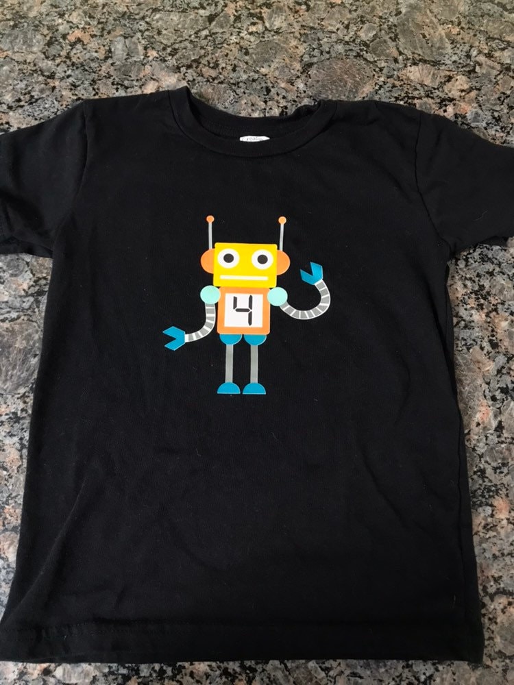 Toddler Kids Robot Birthday Personalized Shirt - Etsy