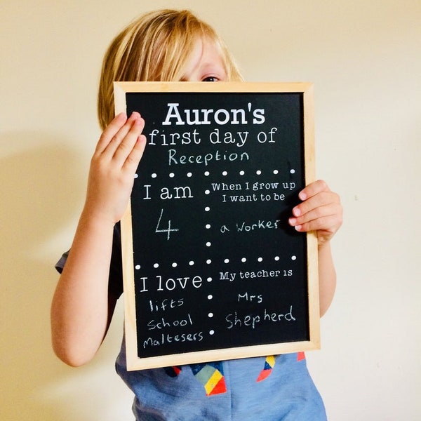 First Day Chalkboard - Etsy