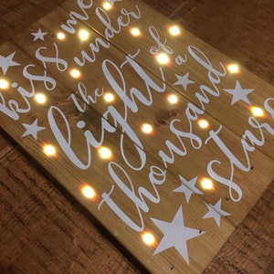 Custom Light up Sign Reclaimed Wood Wall Art Thinking Out - Etsy