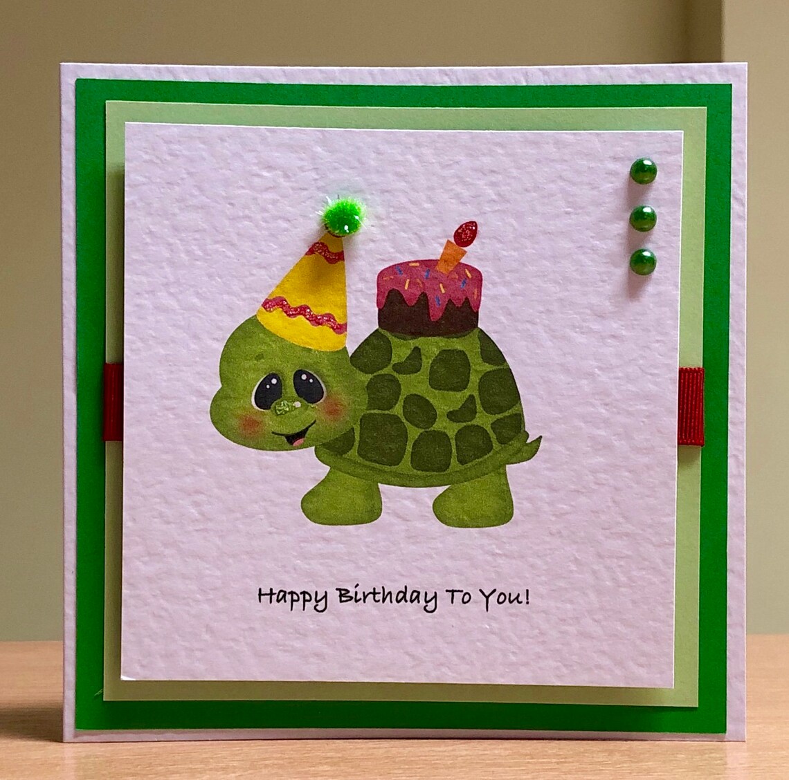Birthday Card Handmade Cute Turtle/ Tortoise Birthday Card - Etsy Italia