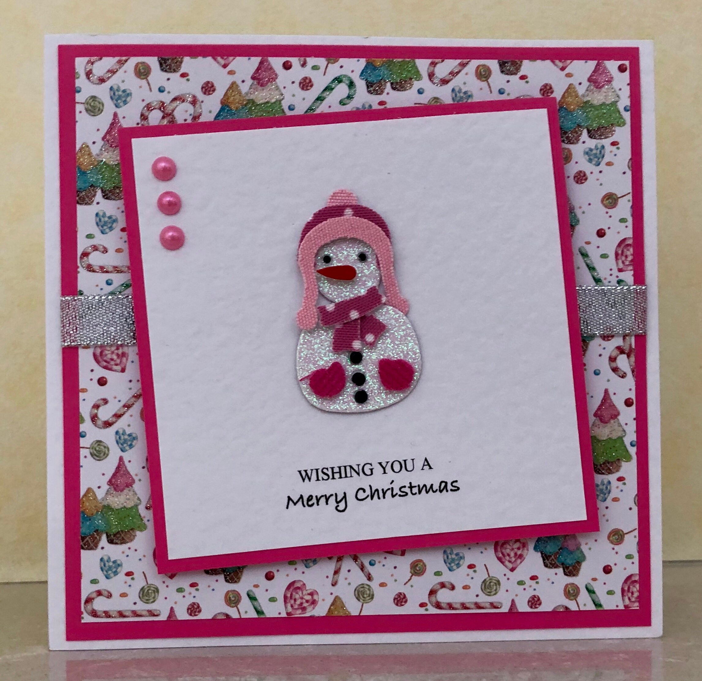 Christmas Card Handmade Cute Girl's Christmas Card - Etsy