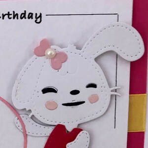 Birthday Card Handmade Cute Rabbit / Bunny Birthday Card - Etsy