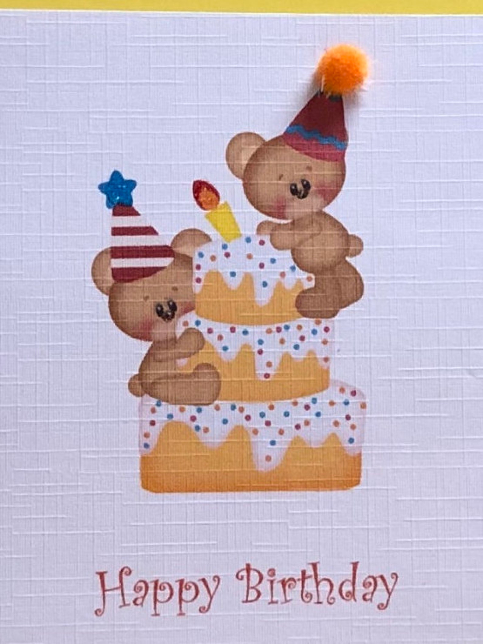 Children's Birthday Card Cute Teddybear Birthday card | Etsy