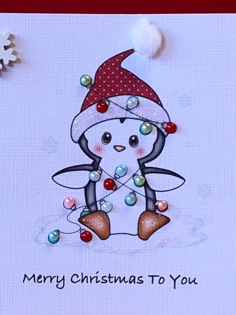 Christmas Card Handmade Cute Christmas Card Children / Men/ - Etsy