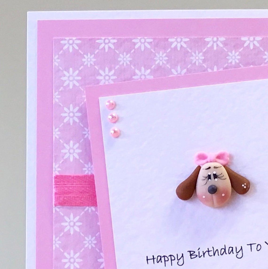 Birthday Card Handmade Cute Dog Birthday Card Handmade - Etsy