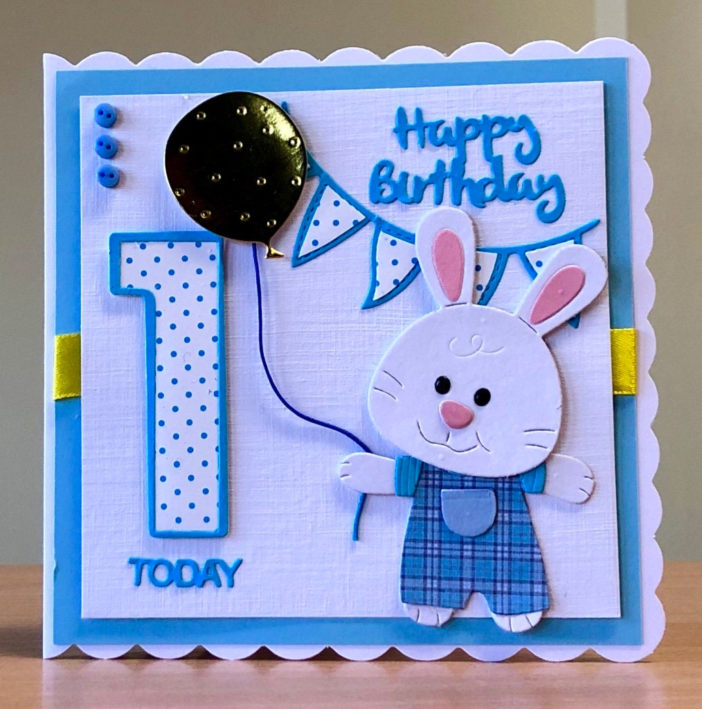 First Birthday Card Handmade 1st Birthday Card Giraffe - Etsy