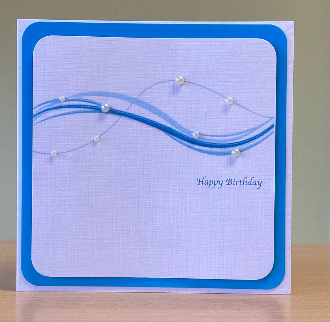 Modern Birthday Card, Handmade - Contemporary Birthday Card, Handmade ...