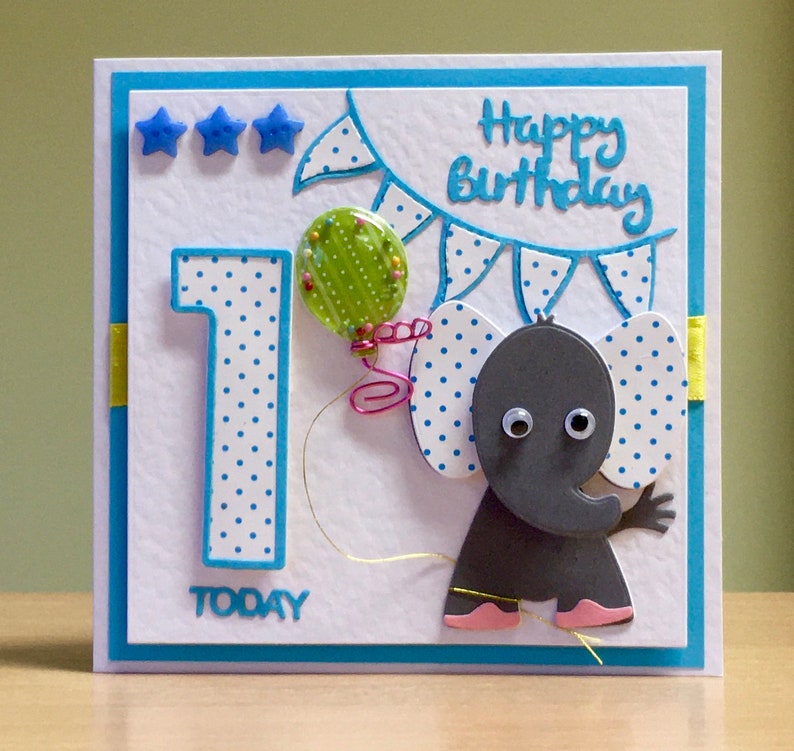 First Birthday Card Handmade 1st Birthday Card Giraffe | Etsy