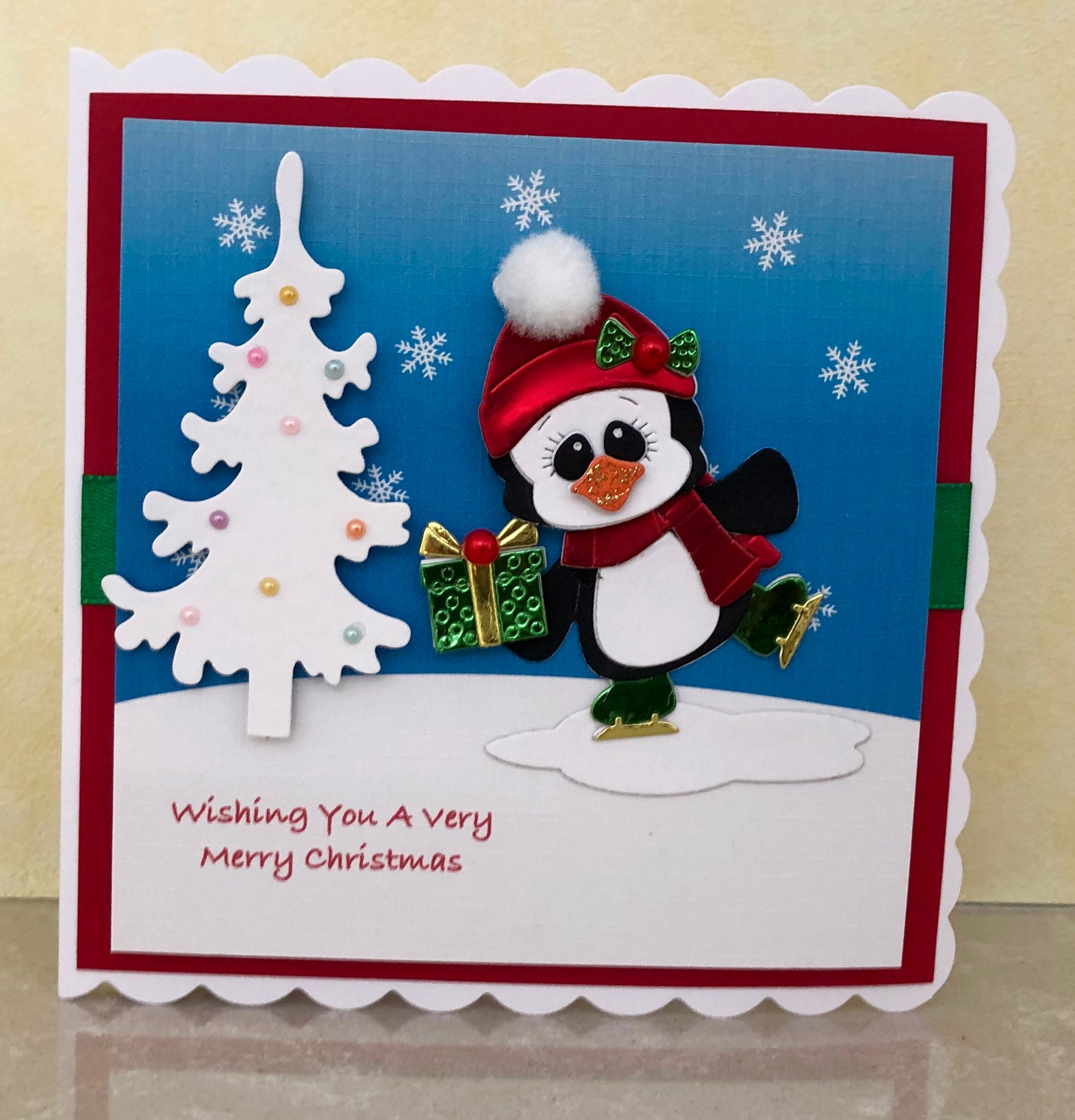 Christmas Card Handmade Cute Christmas Card - Etsy