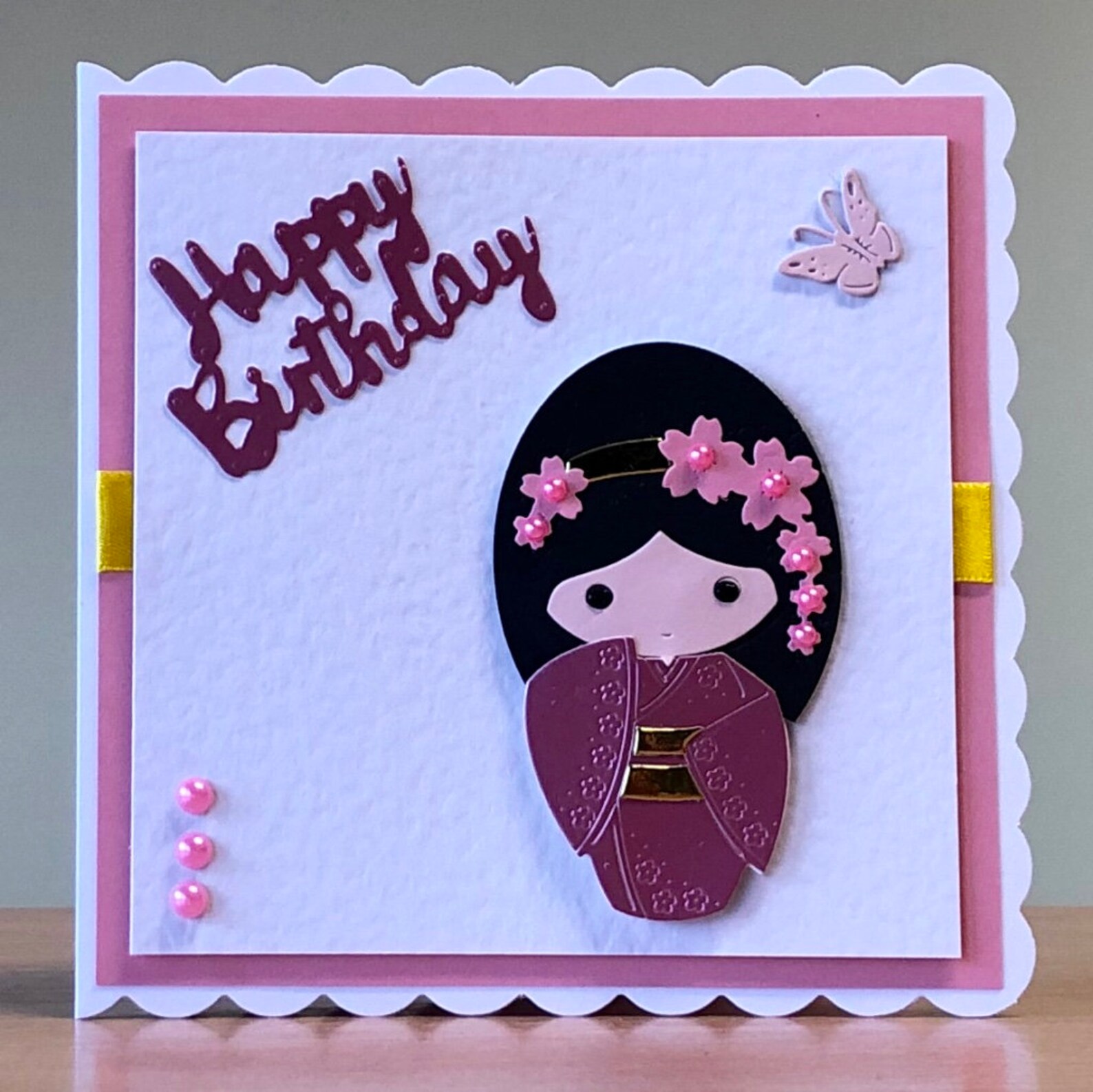 Handmade Birthday Card Cute Geisha Girl Birthday Card | Etsy