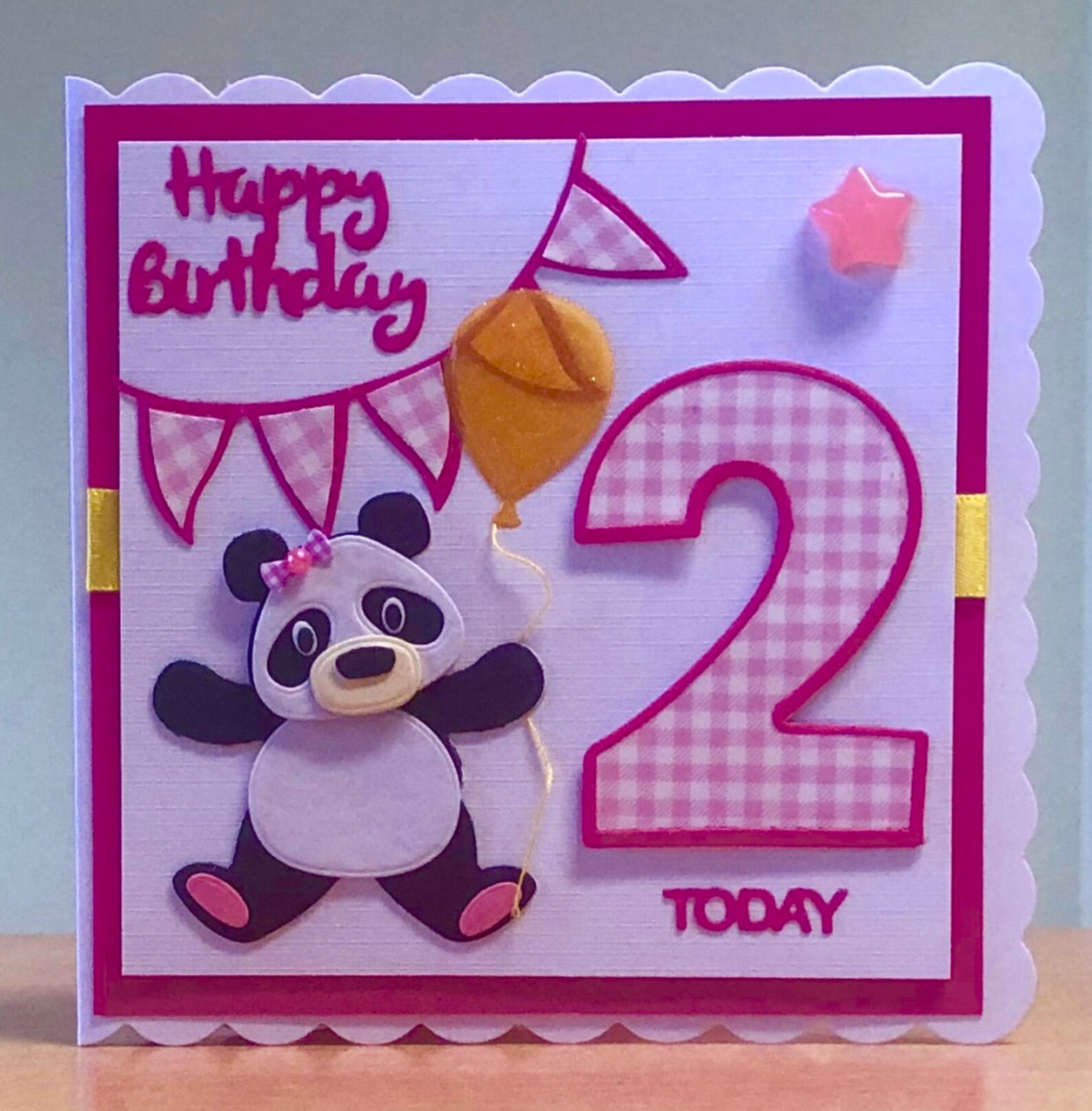 2nd Birthday Card Second Birthday Card Cute Teddybear Card - Etsy