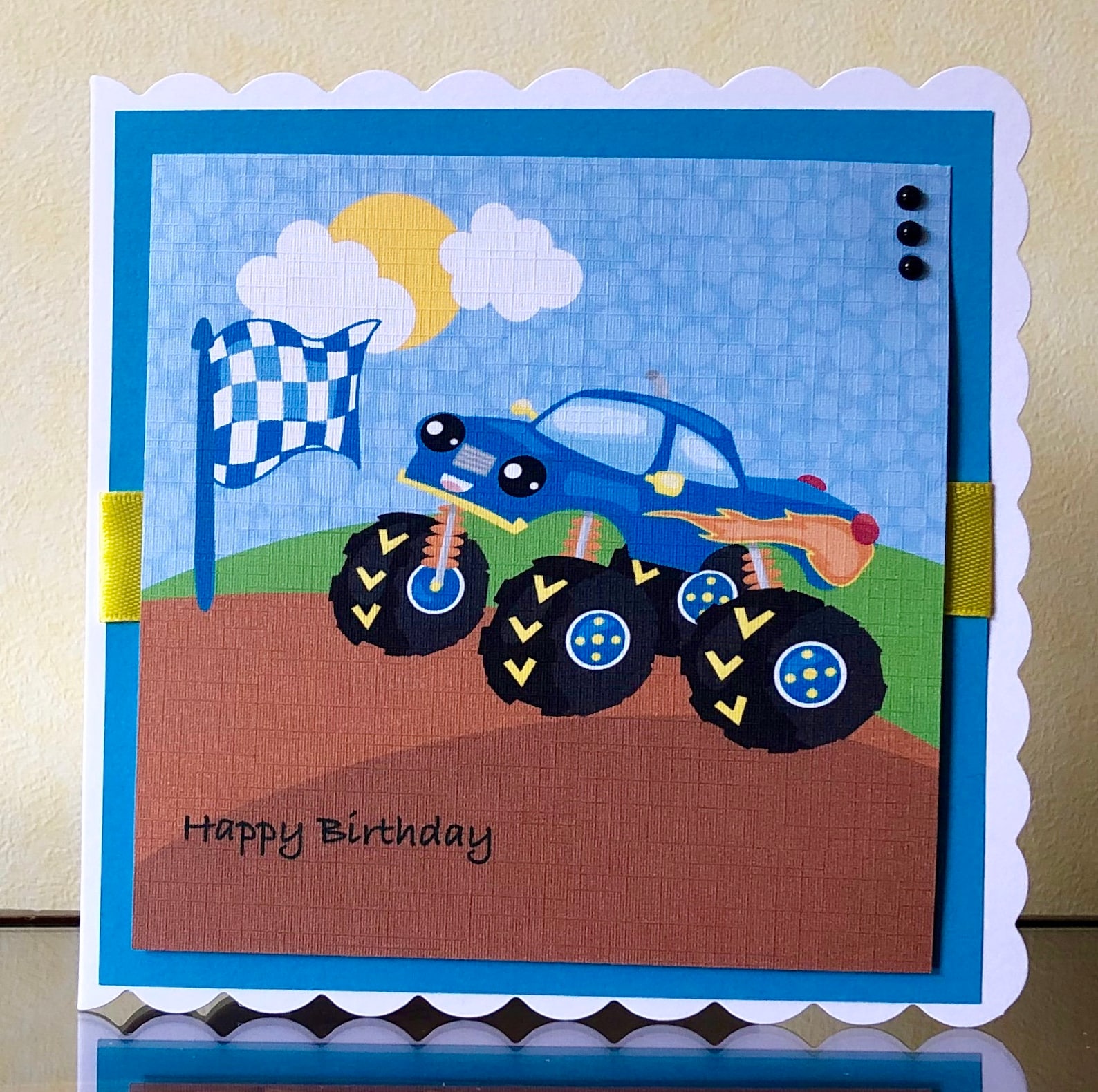 Children's Birthday Card Handmade Truck Card For | Etsy