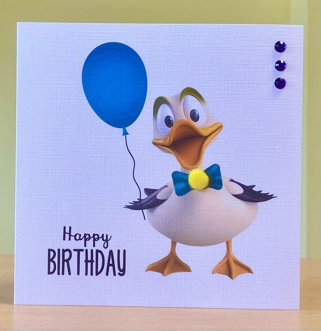 Duck Birthday Card, Cute Duck Birthday Card Duck Card Duck Birthday ...