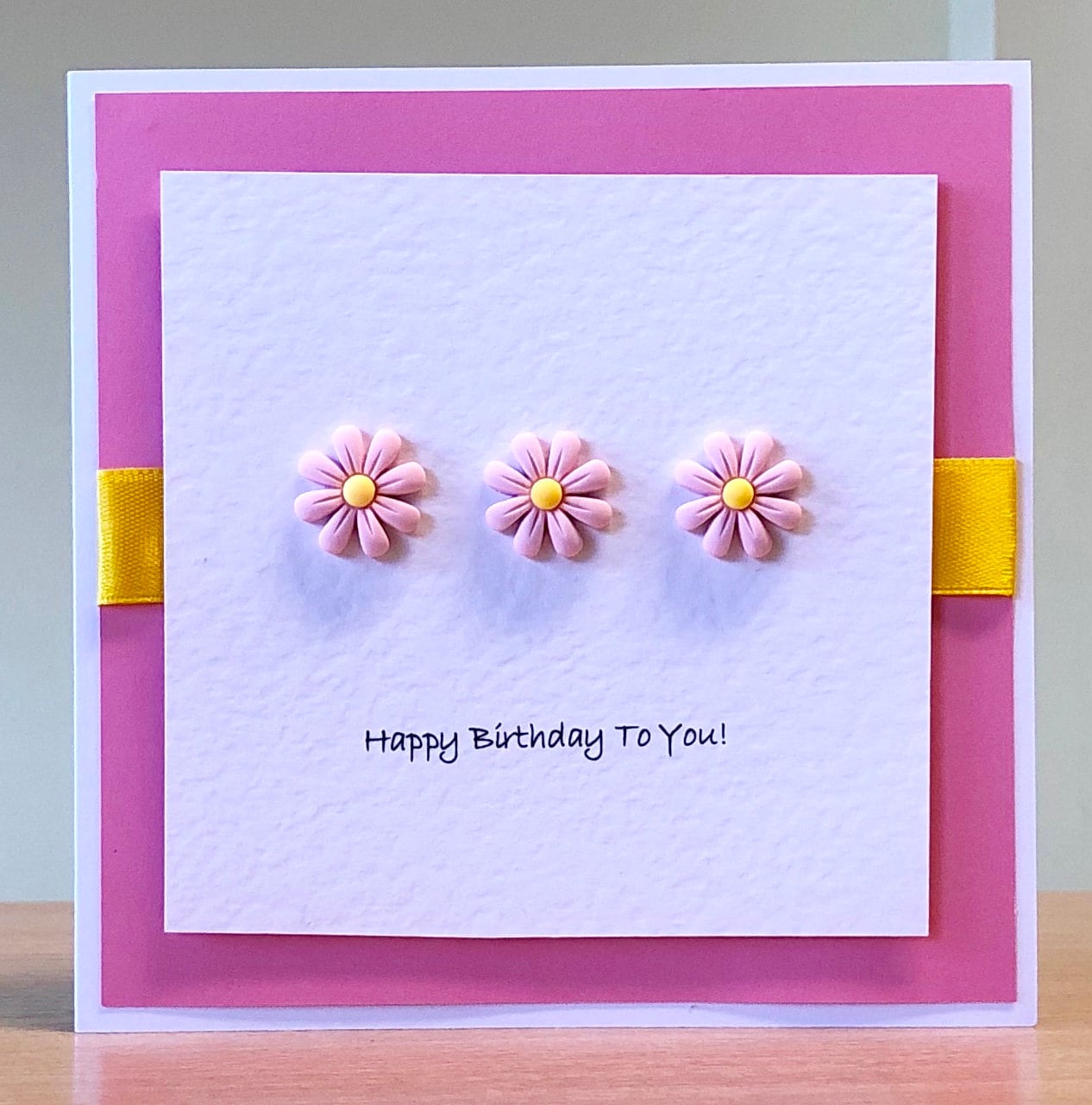 Birthday Card Handmade Flower Birthday Card Handmade | Etsy