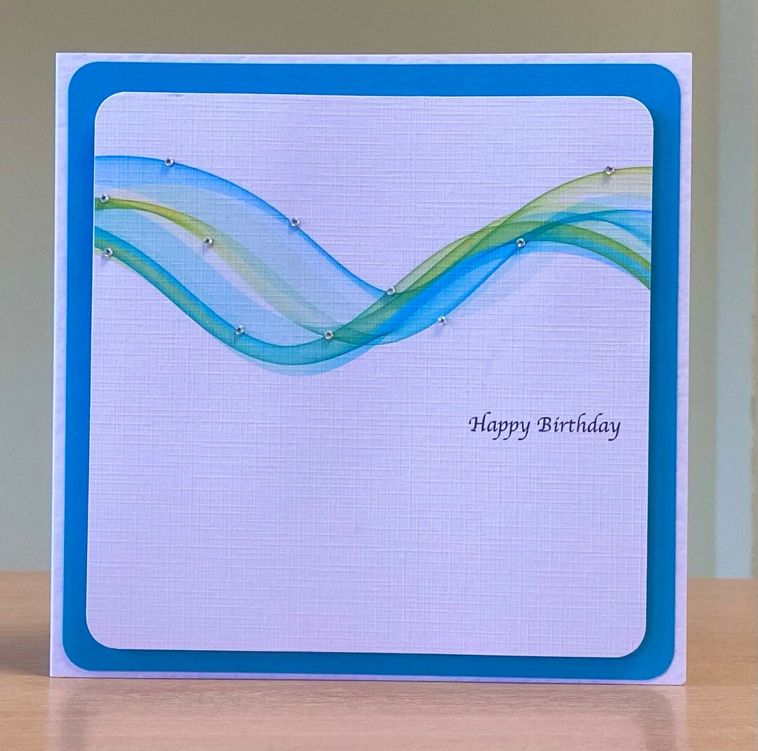 Modern Birthday Card, Handmade - Contemporary Birthday Card - Birthday ...
