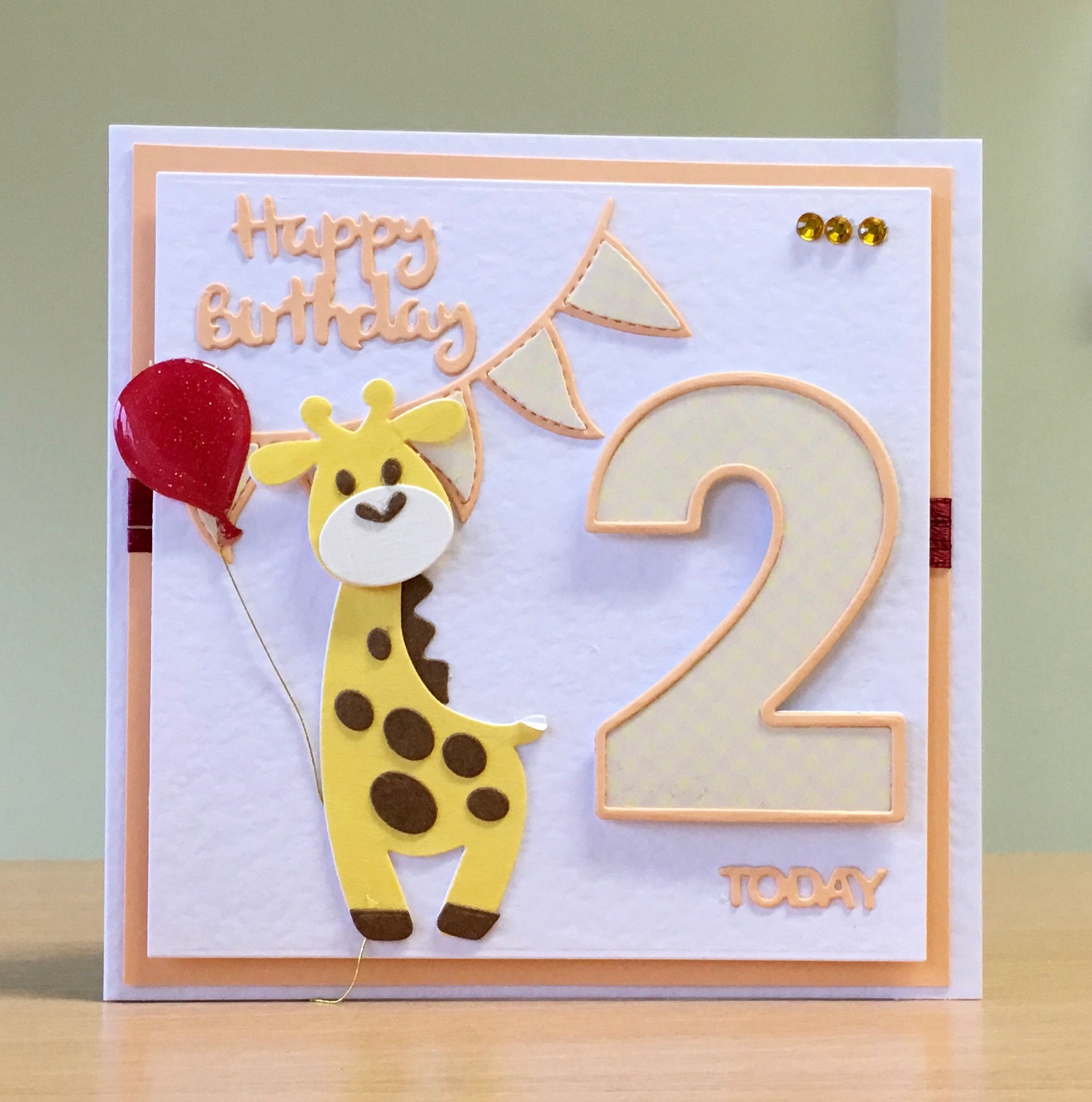 2nd Birthday Card Second Birthday Card Cute Teddybear Card - Etsy UK