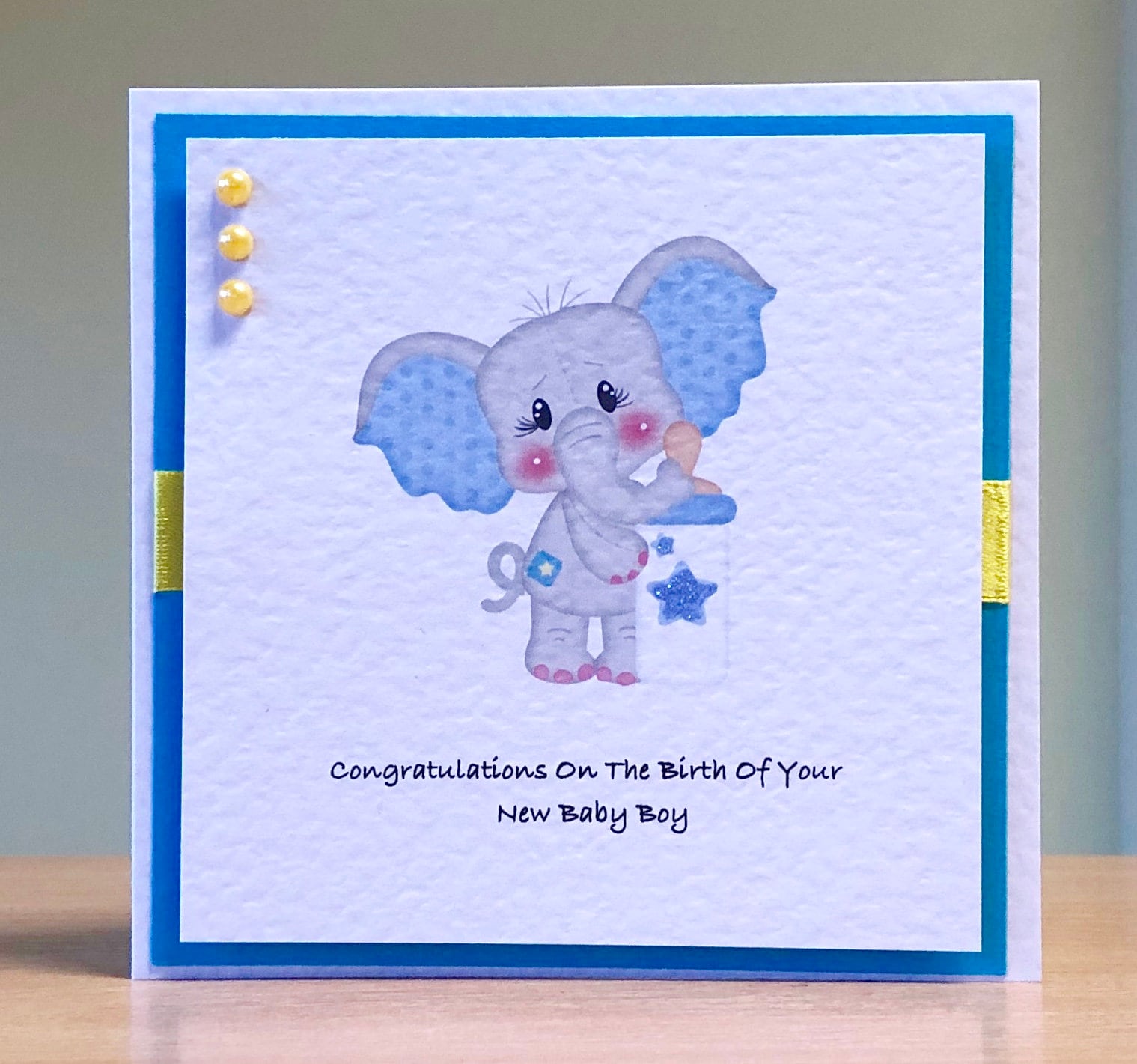 New Baby Boy Card Handmade Handmade Card for New Baby Boy - Etsy