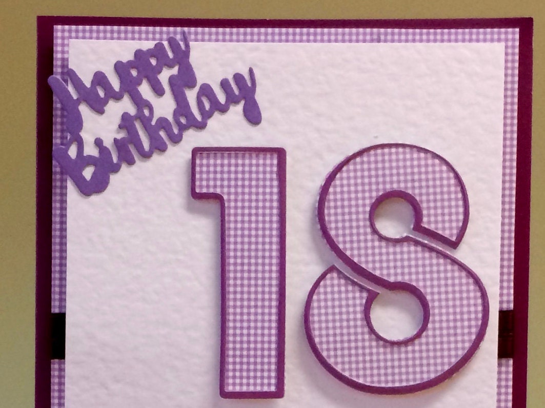 18th Birthday Card Handmade Girl's 18th Birthday Card | Etsy
