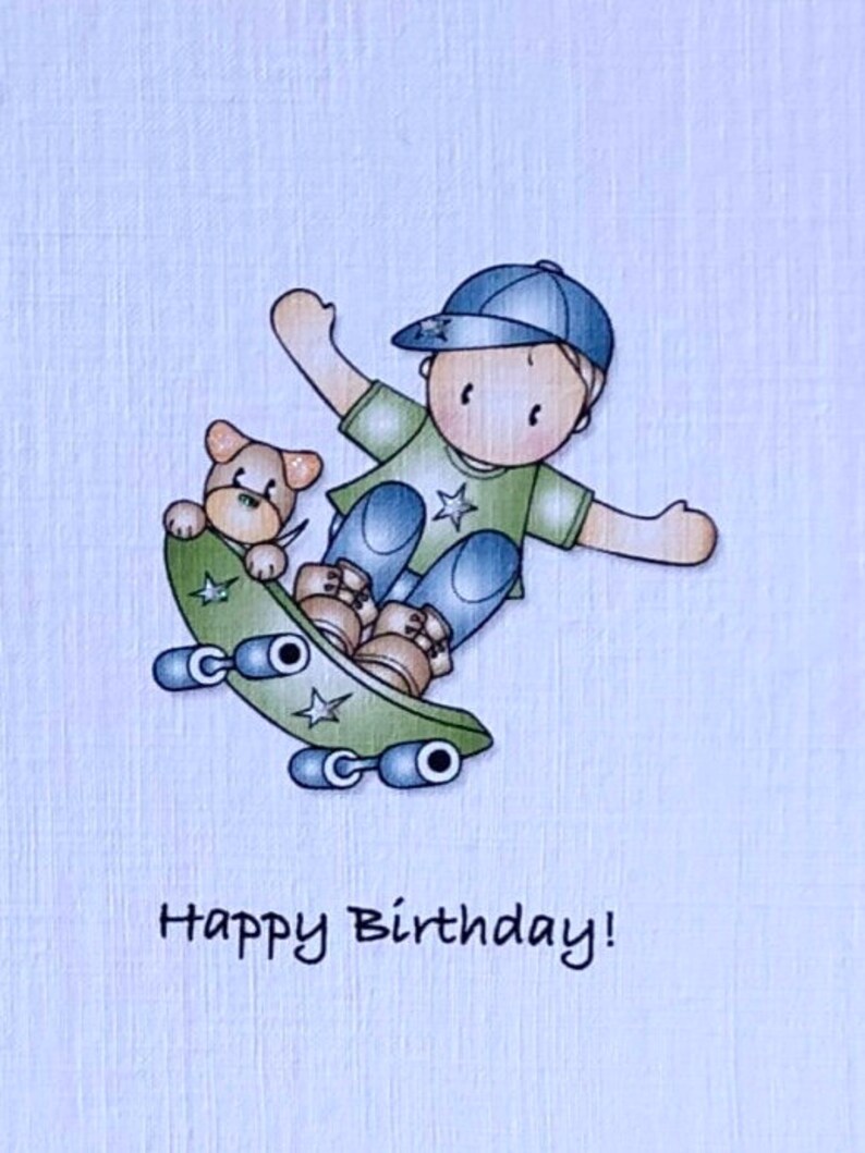 Birthday Card Handmade Cute Boy Card for Children/boys/ | Etsy