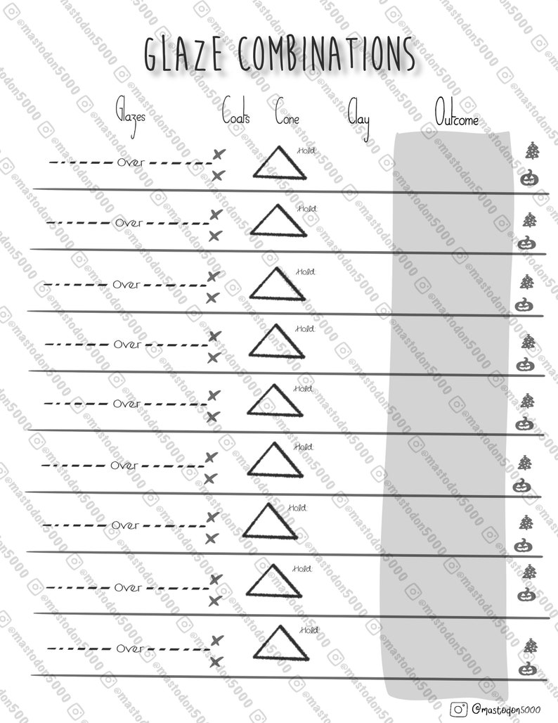 Glaze Notes Journal - Etsy