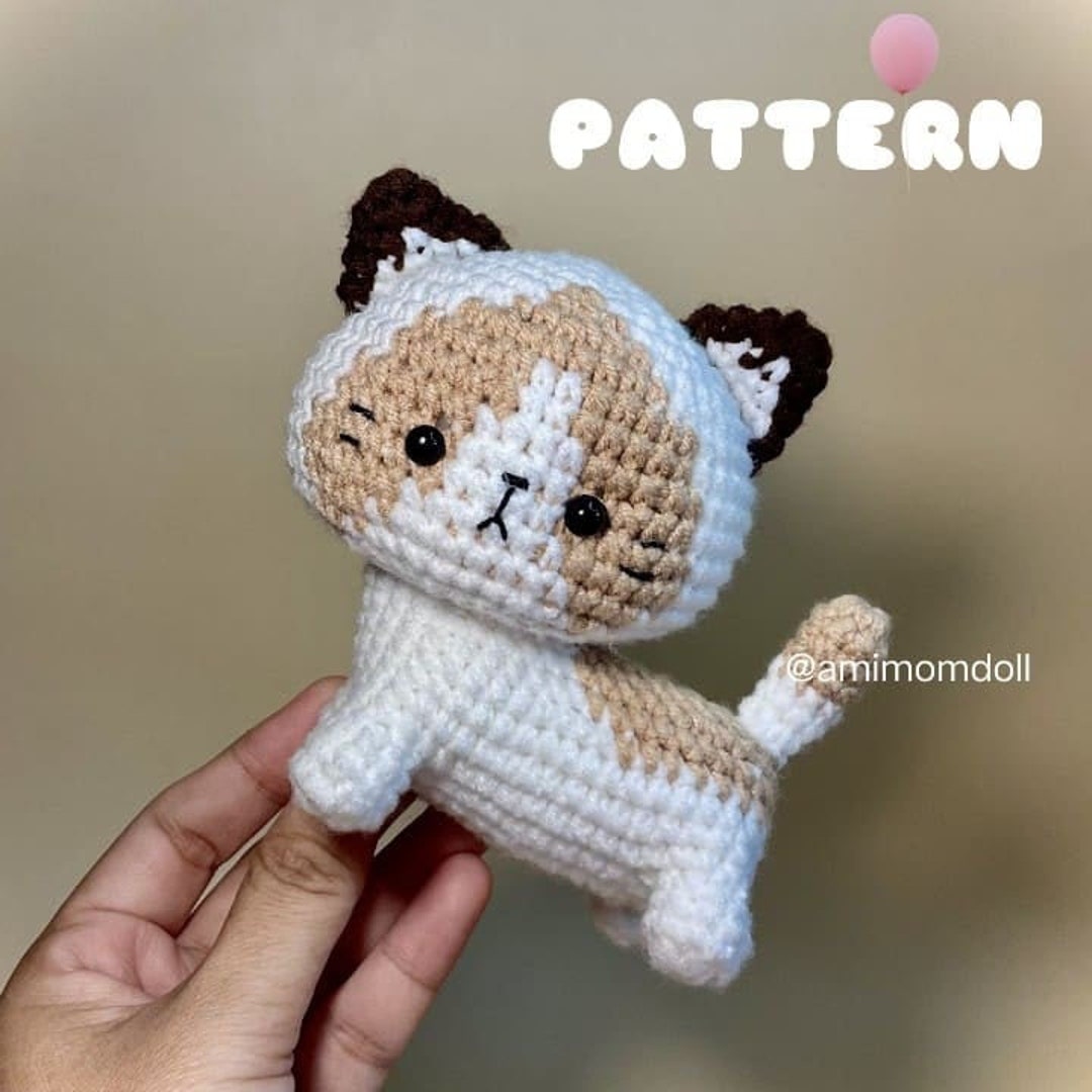 Crochet Cat Patten / Crochet Ragdoll Cat Pattern - Etsy