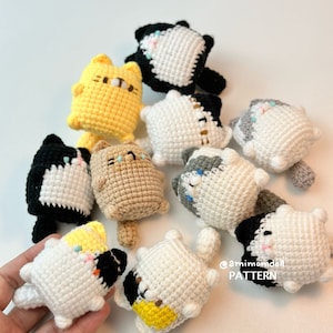 Flat Flat Cat Pattern Ver. 2/cat Amigurumi Pattern/ Cat Pattern/ Cat ...