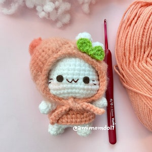 Bunny Peach Hat Crochet Pattern, Bunny Crochet Pattern, Rabbit Crochet ...