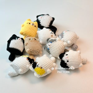 Flat Flat Cat Pattern Ver. 2/cat Amigurumi Pattern/ Cat Pattern/ Cat ...