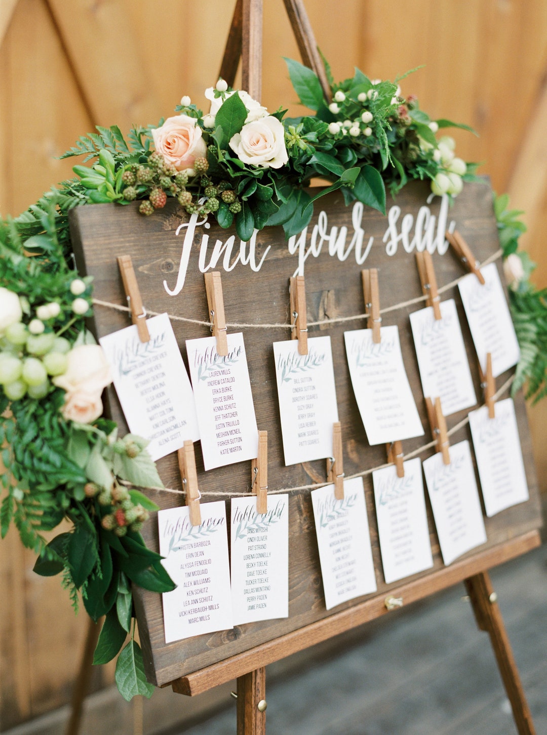 Find Your Seat Handcrafted Wedding Sign // Handpainted Wedding Seating ...