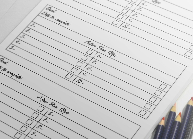 Goal Template A5, Goal List, Goal Sheet, Goal Tracker, Monthly Goal ...