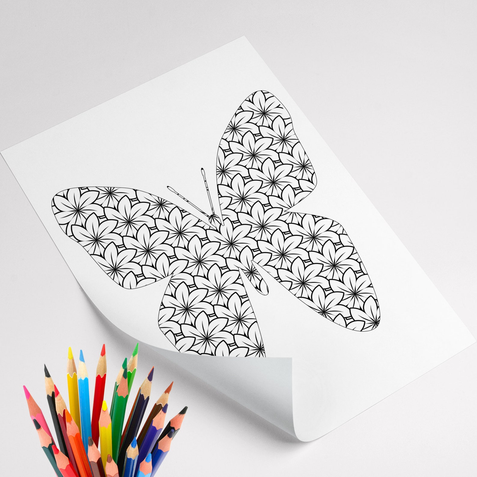 Coloring Page Party Favors, Printable Coloring Page Childer, Butterfly ...