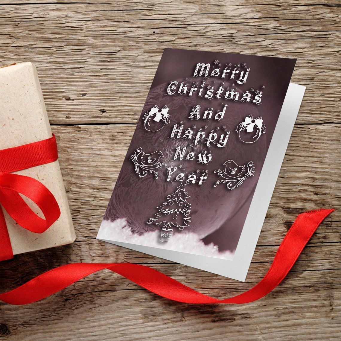 Christmas Printable Gift Card Christmas Card Set of 4 - Etsy