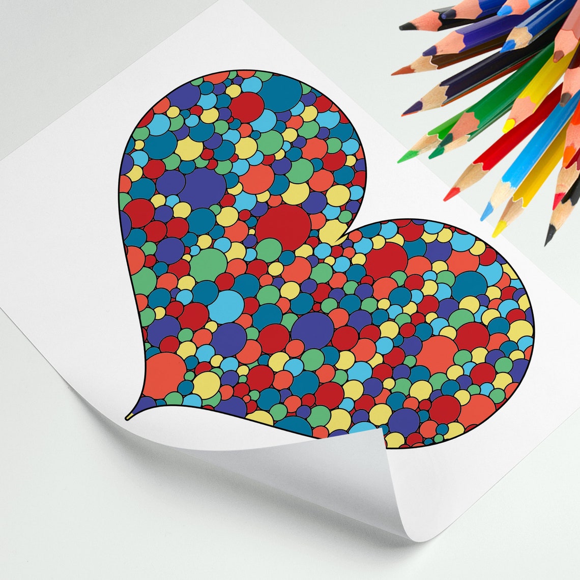 Adult Coloring Book of Hearts, Coloring Pages Printable, Heart Coloring ...