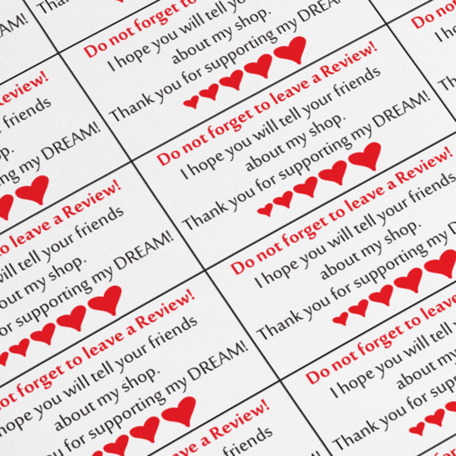 5 Star Review, Small Business Review Stickers, Printable Shop Review ...