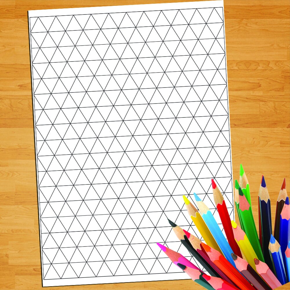 Printable Triangles Coloring Page, Triangles Shape Prints, Geometric ...