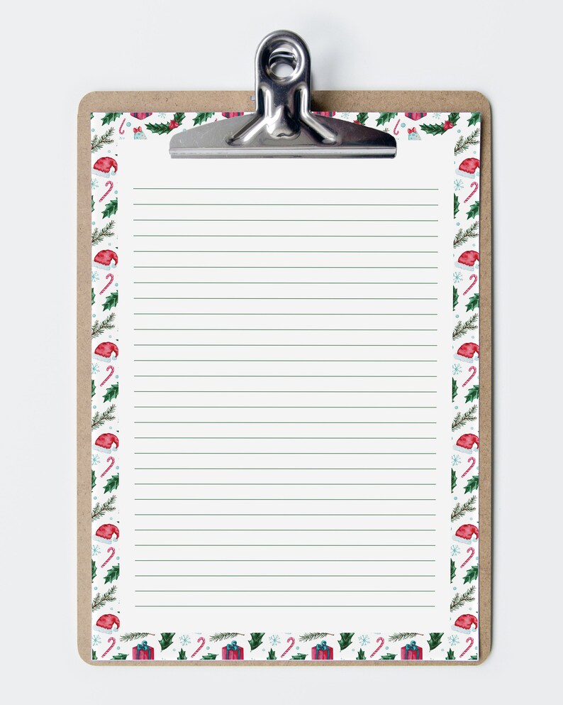 Santa Stationary Printable Paper Christmas Letter From Santa Template ...