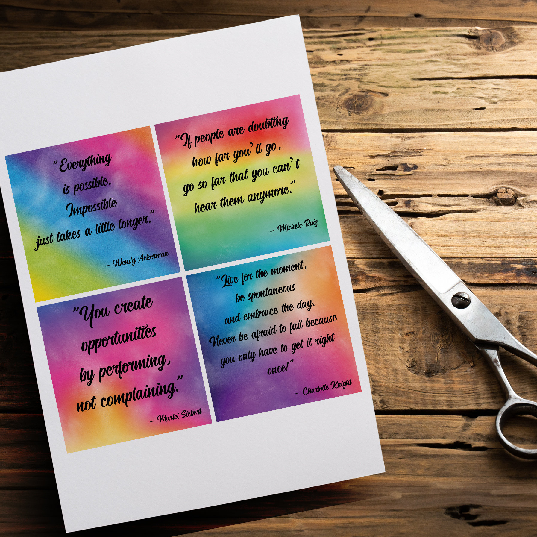 Printable Inspirational Note Cards ~ Motivational Quote Printables ...
