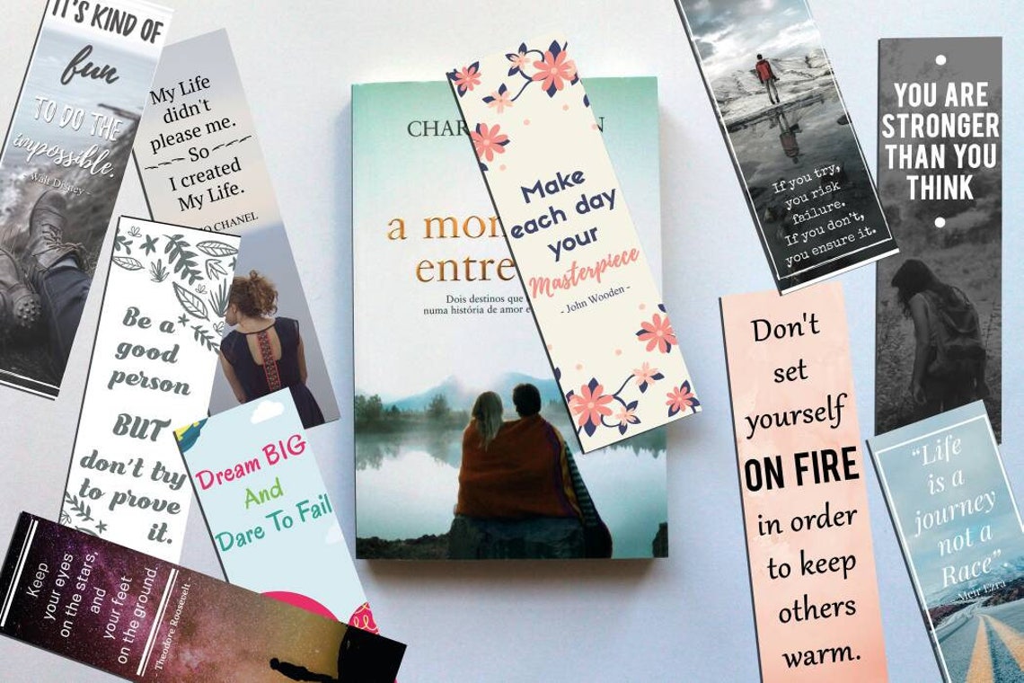 Printable Quote Bookmark Set, Motivational and Inspirational Bookmark ...