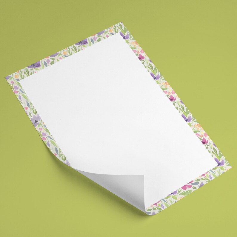 5 Bordered Writing Papers, Journal Paper Template, Lined Writing Pages ...