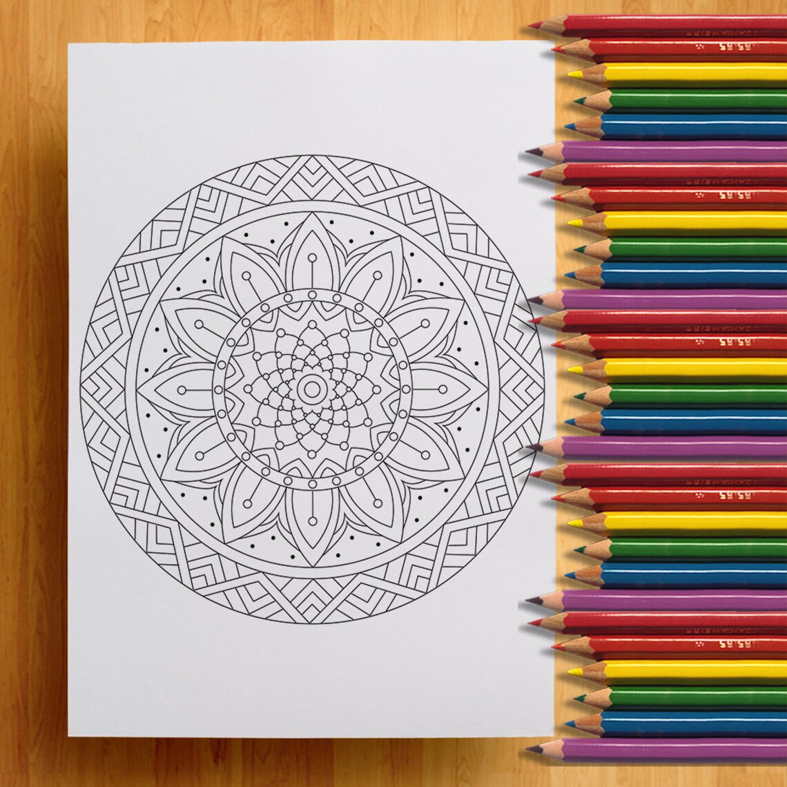 Mandala Coloring Poster, Coloring Mandala Page, Mandala Image to Color ...