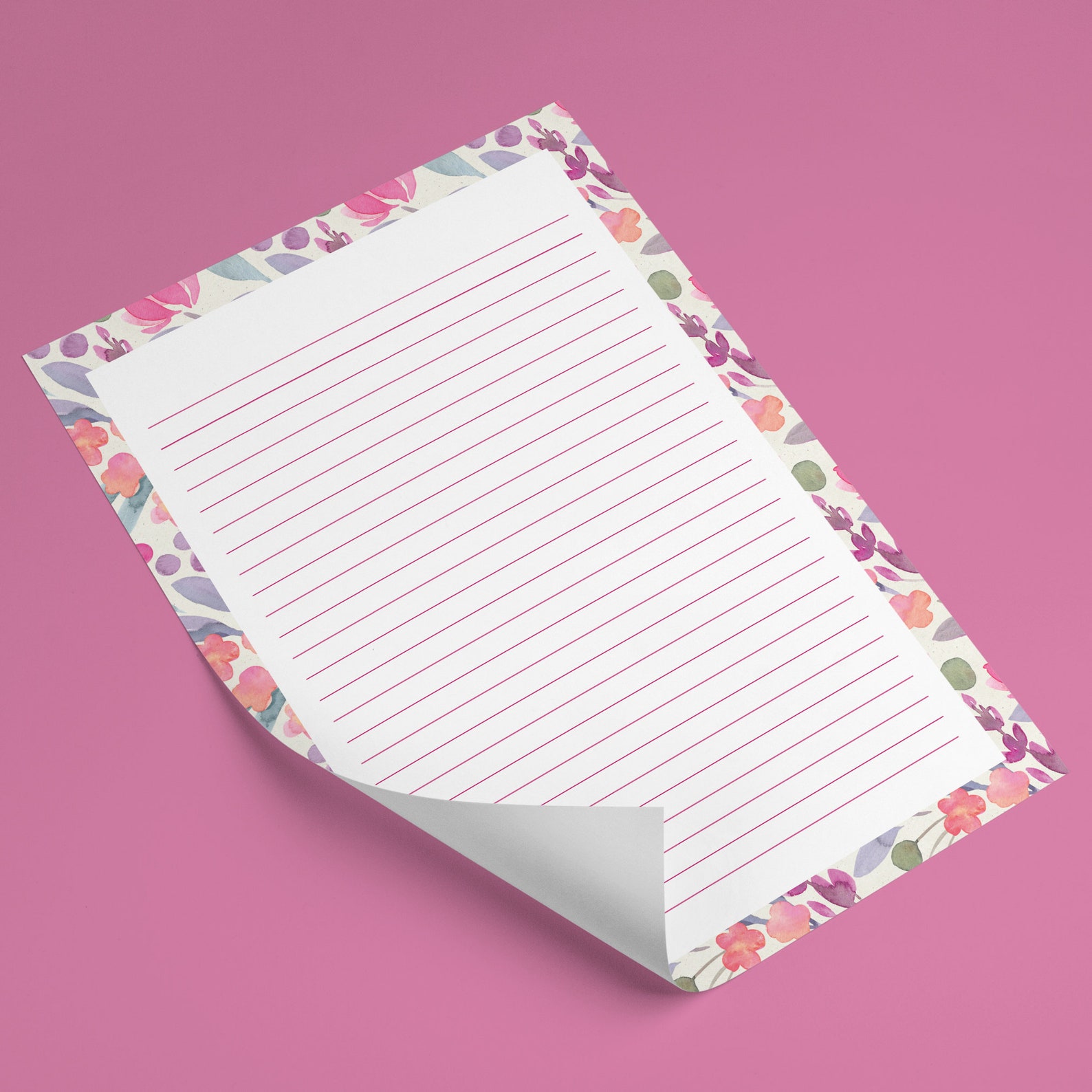 5 Bordered Writing Papers, Journal Paper Template, Lined Writing Pages ...