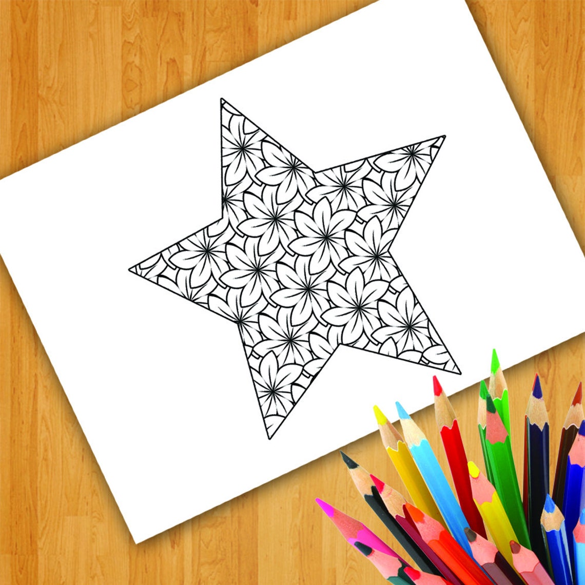 Coloring Book PDF, Stars Shapes to Color, Colouring Pages Printable ...