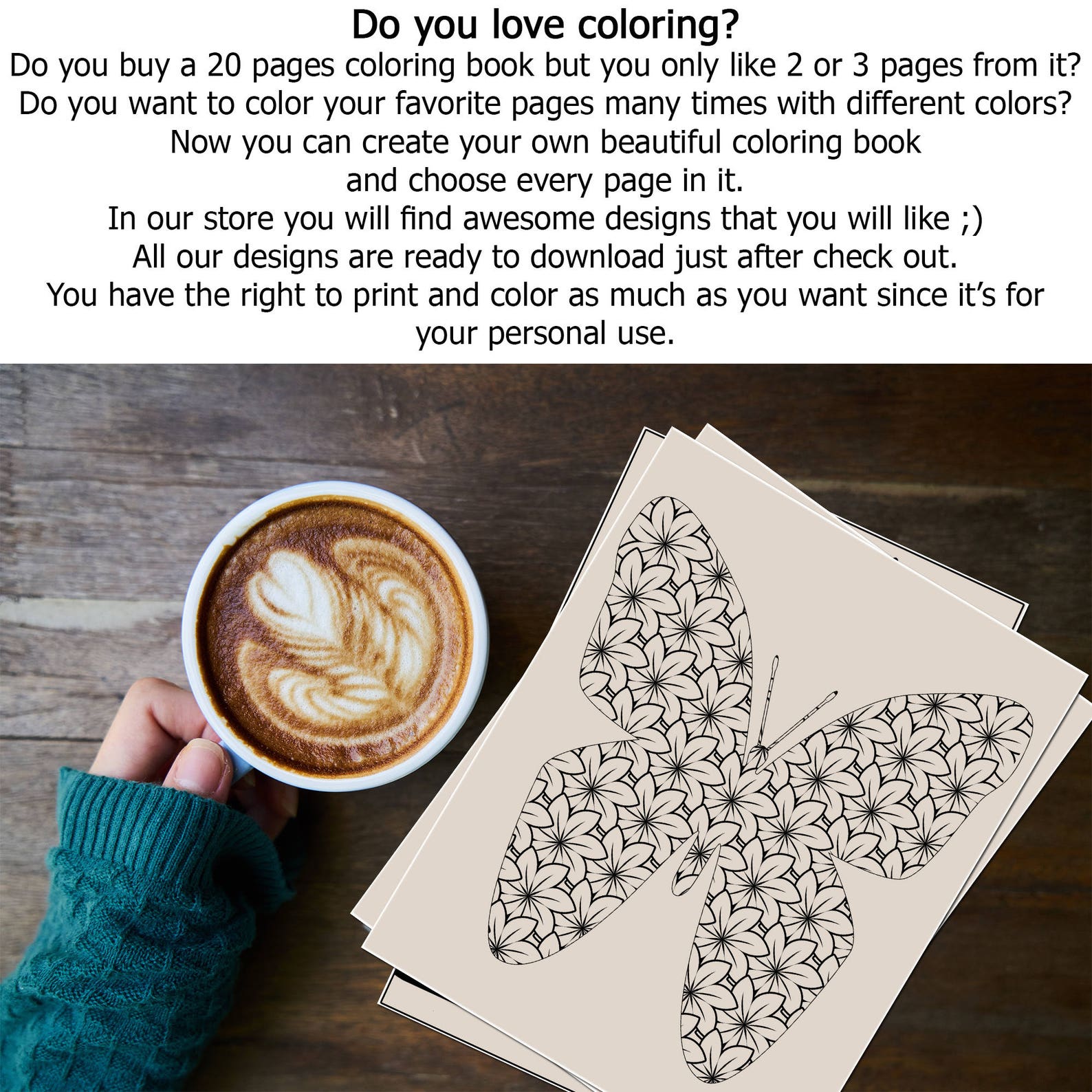 Coloring Page Party Favors, Printable Coloring Page Childer, Butterfly ...