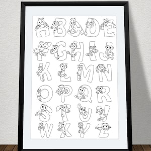 Funny ABC Coloring Page, Preschool Printable Games, Kids Learning ...