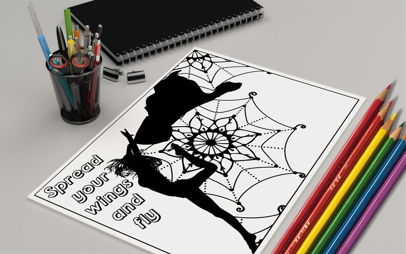 Bundle of 3 Quote Coloring Pages Positive Mindset Printable Happy ...