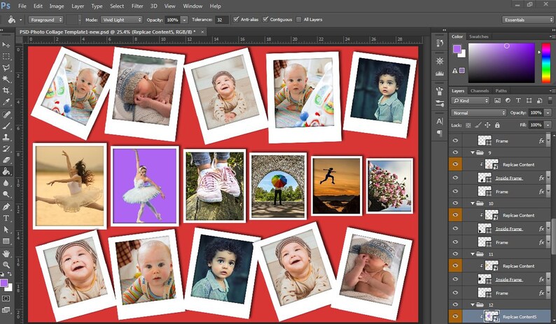 Photo Template PSD, Photo Collage Template, Photography Templates ...
